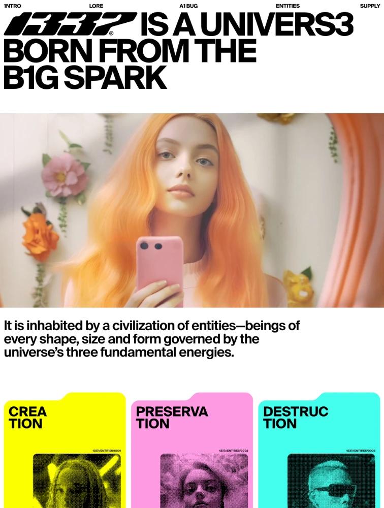 1337 website design - Lapa Ninja