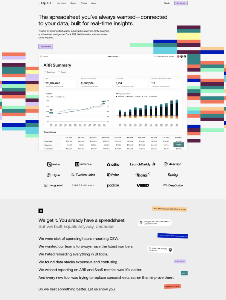 Equals - Landing Page Design | Lapa Ninja