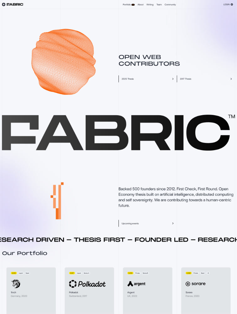 FABRIC - Landing Page Design | Lapa Ninja
