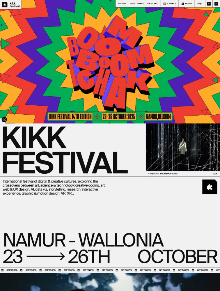 KIKK Festival 2023 - Landing Page Design | Lapa Ninja