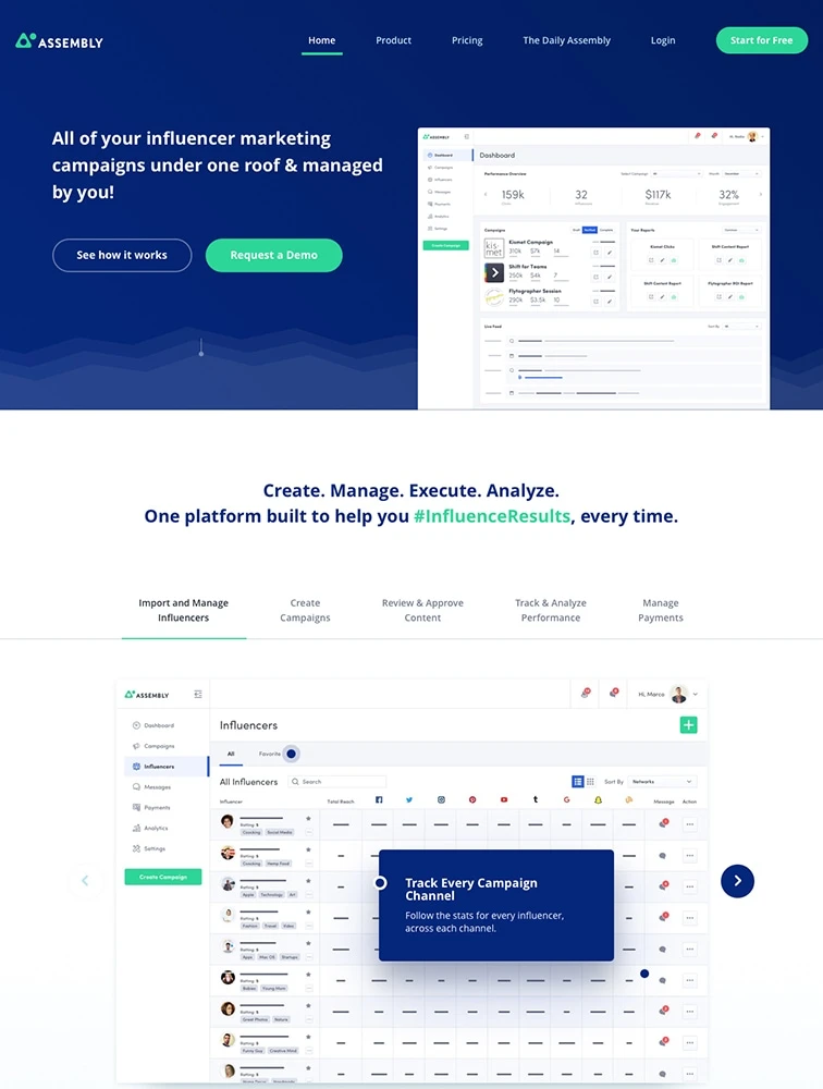 Assembly website design - Lapa Ninja