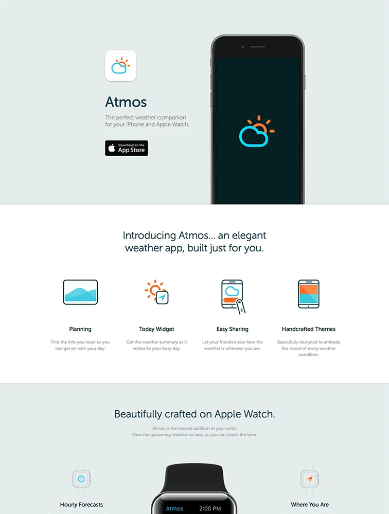 Atmos website design - Lapa Ninja