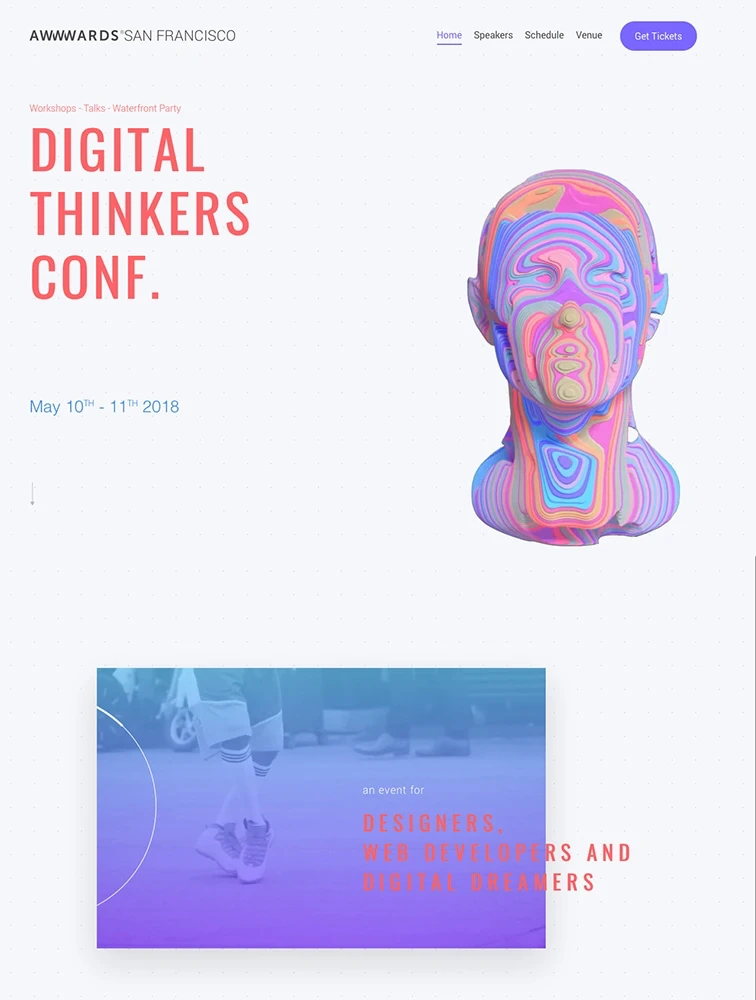 Digital Thinkers Conf website design - Lapa Ninja