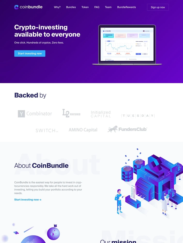 CoinBundle - Website Showcase | Lapa Ninja