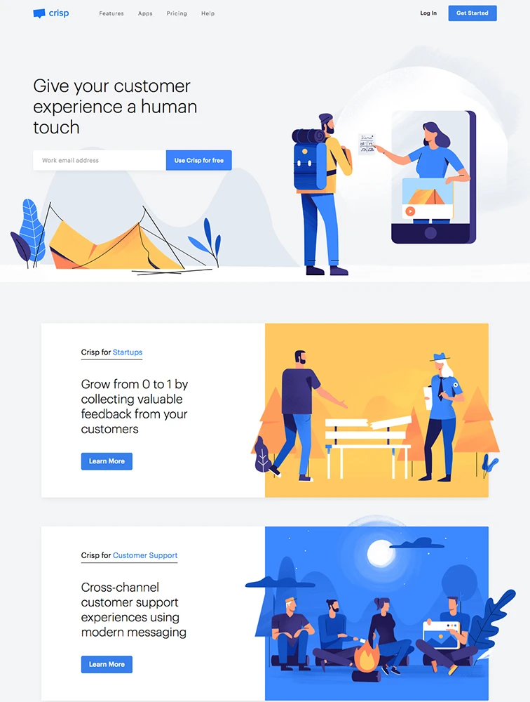 Crisp website design - Lapa Ninja