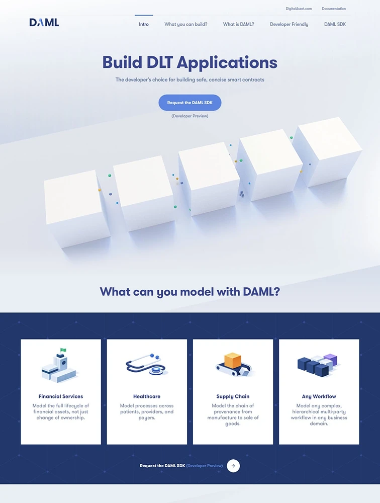 DAML website design - Lapa Ninja