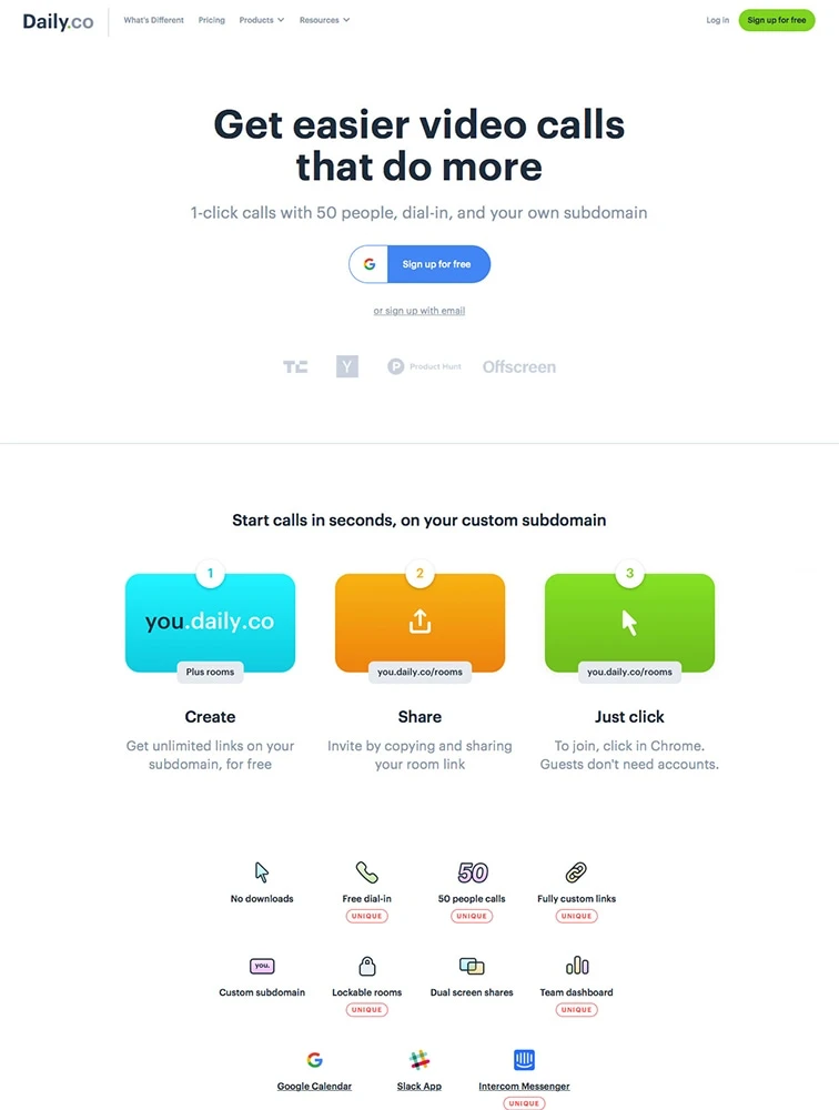 Daily.co website design - Lapa Ninja