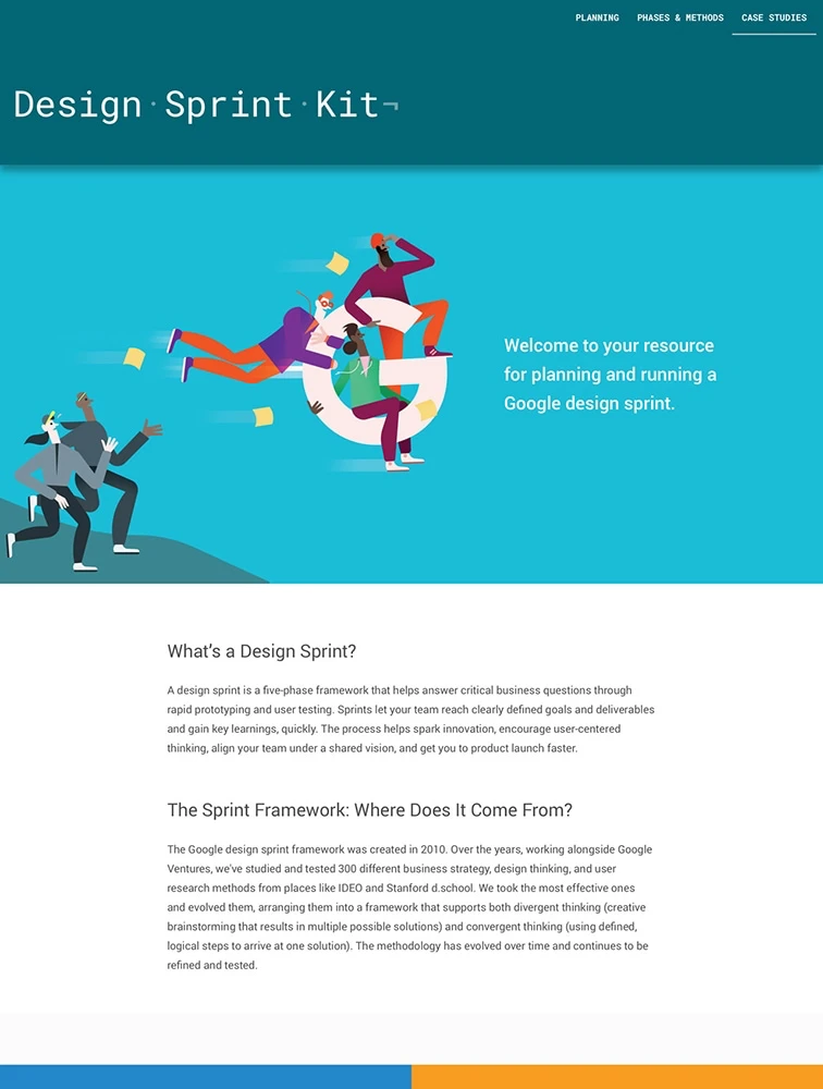 Design Sprint Kit website design - Lapa Ninja