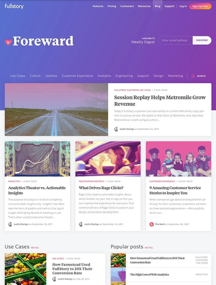 Foreward website design - Lapa Ninja