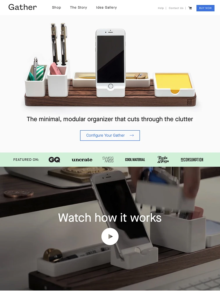 Gather website design - Lapa Ninja