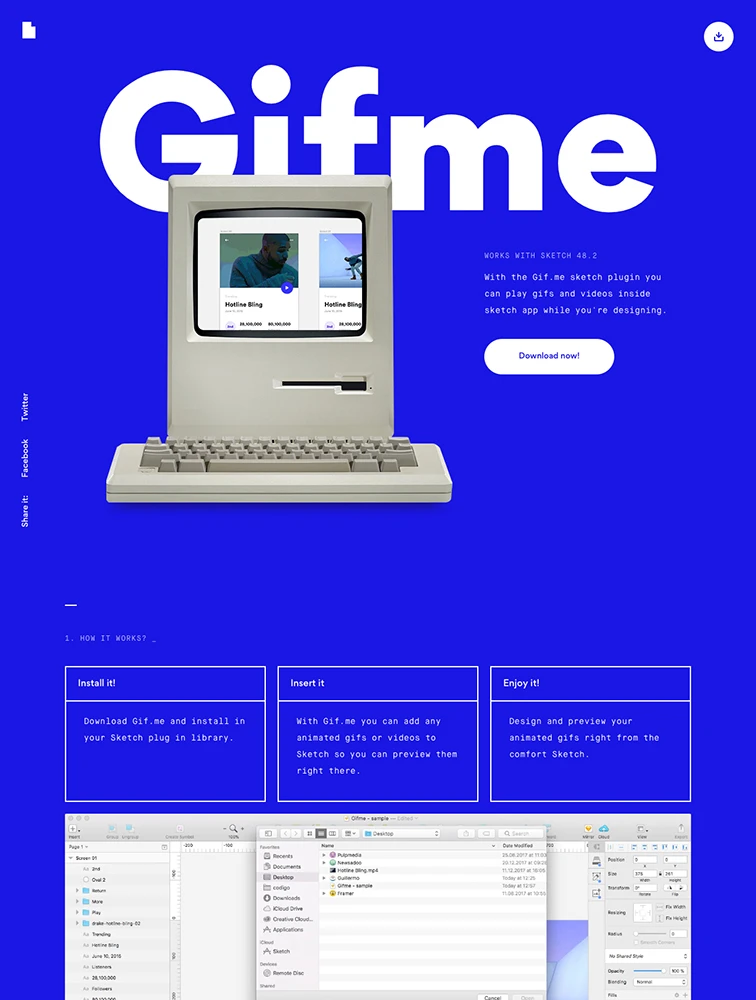 Gifme website design - Lapa Ninja