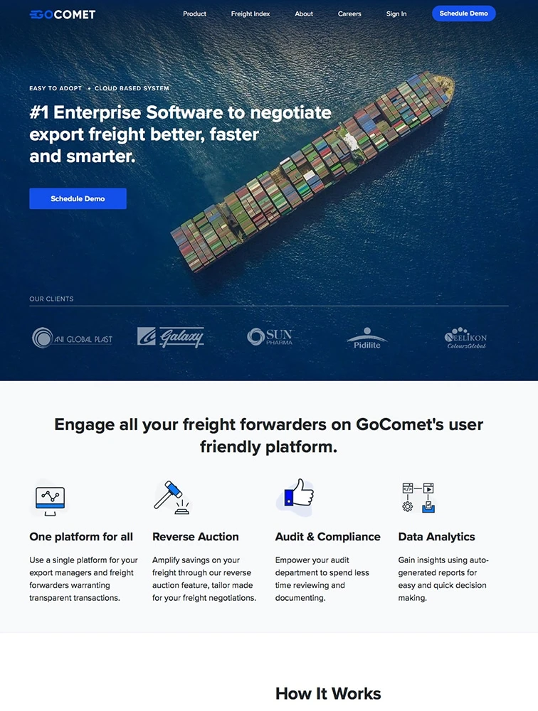 GoComet website design - Lapa Ninja