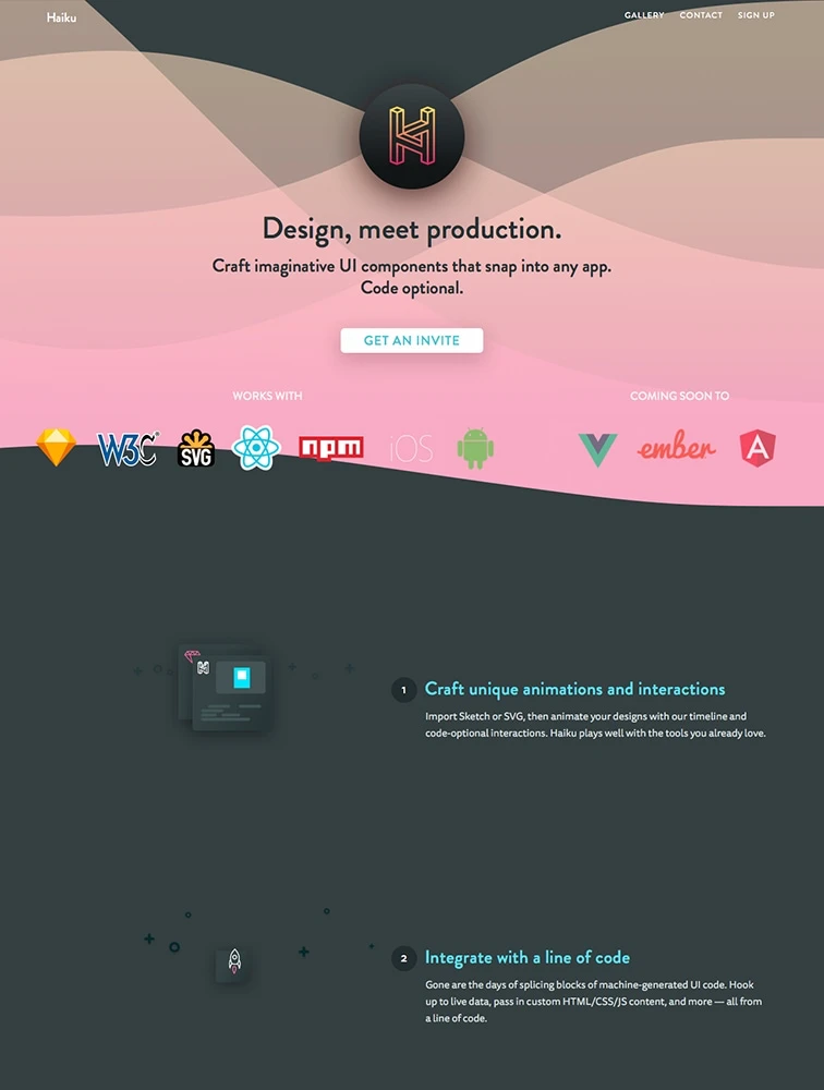 Haiku website design - Lapa Ninja