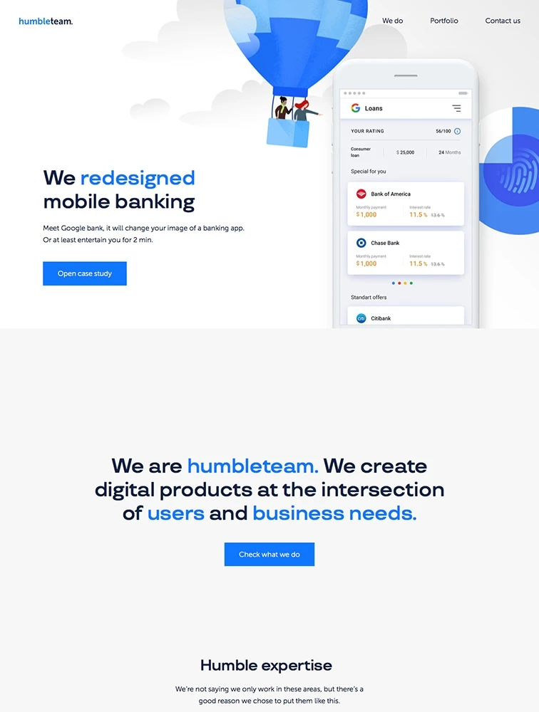 Humbleteam website design - Lapa Ninja