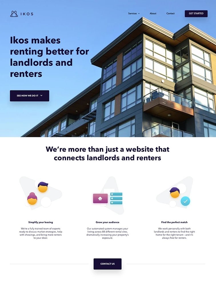 Ikos website design - Lapa Ninja