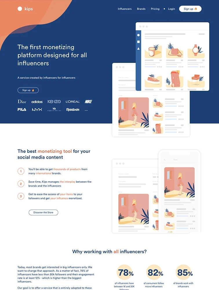 Kips website design - Lapa Ninja