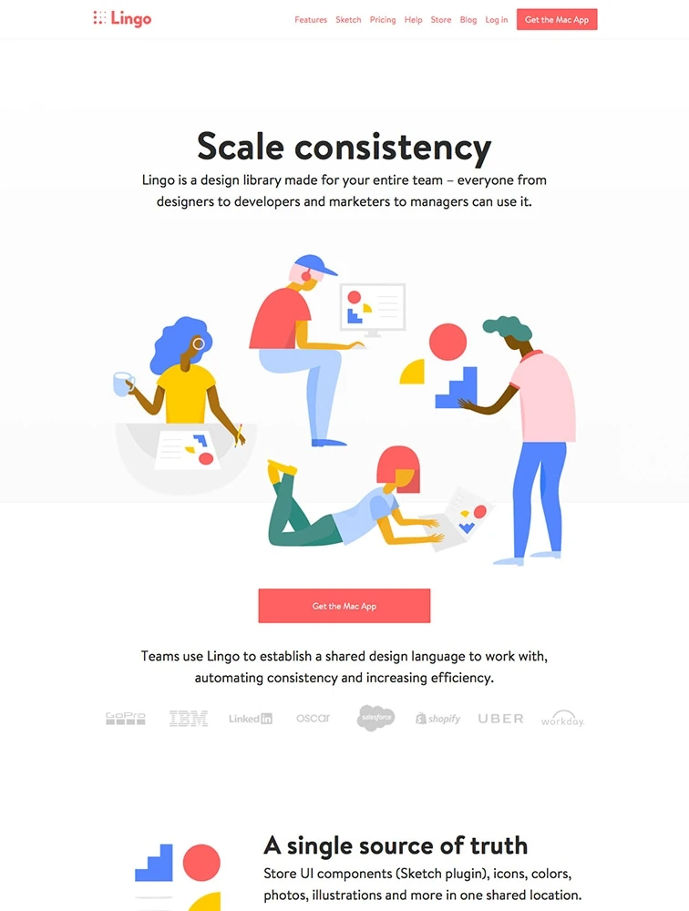 Lingo website design - Lapa Ninja