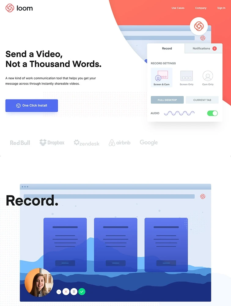 Loom website design - Lapa Ninja
