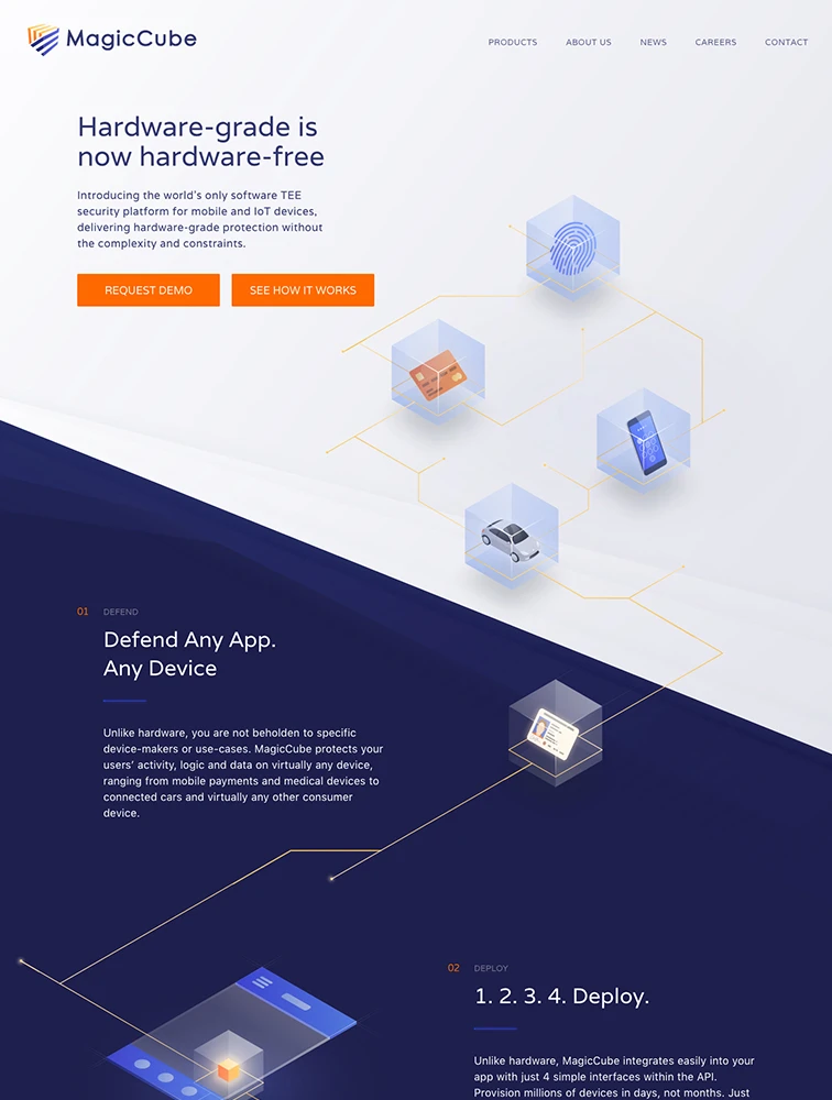 MagicCube website design - Lapa Ninja