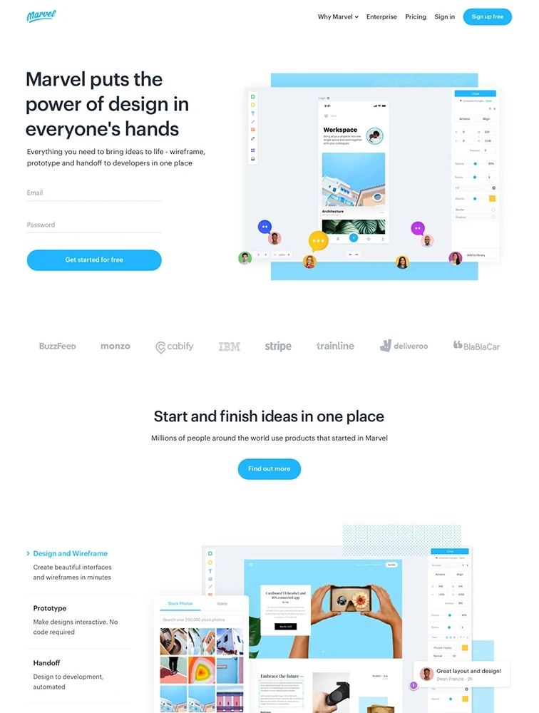 Marvel website design - Lapa Ninja