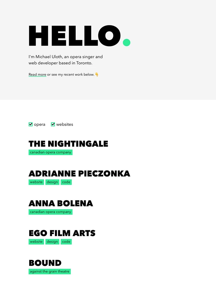 Michael Uloth website design - Lapa Ninja