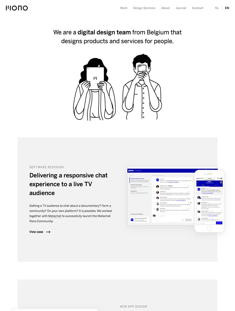 Mono website design - Lapa Ninja