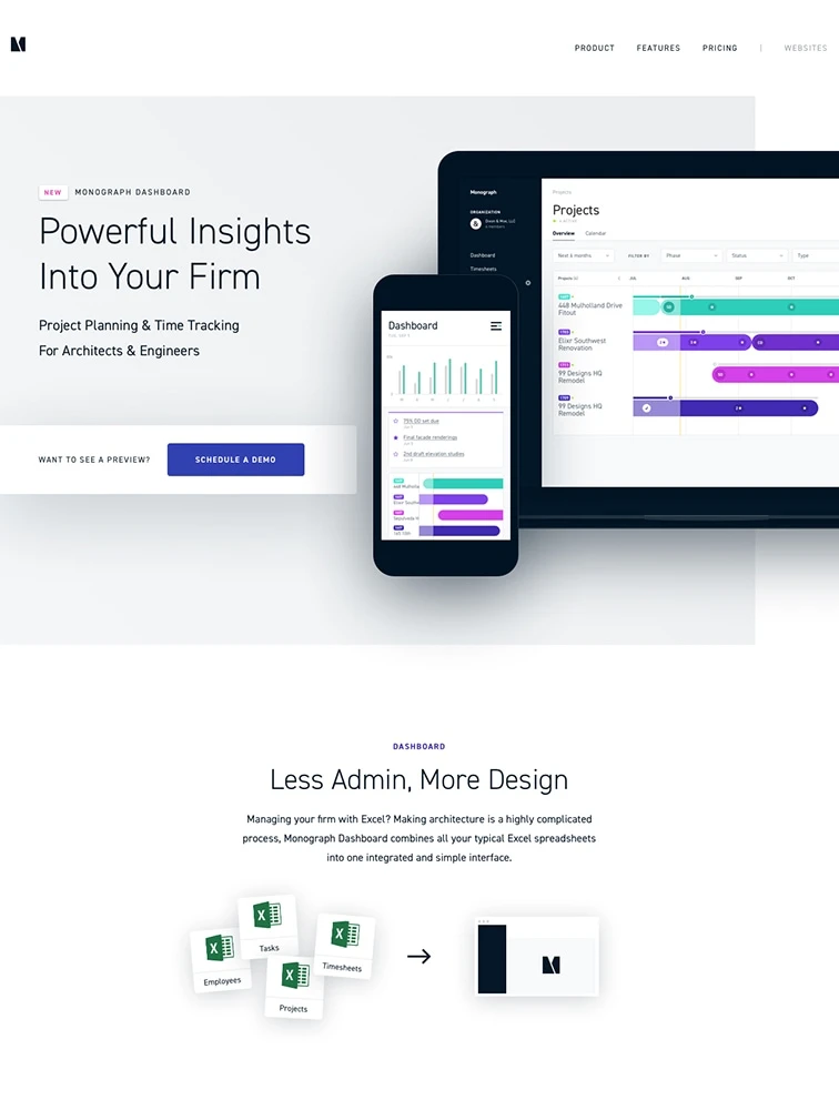 Monograph website design - Lapa Ninja