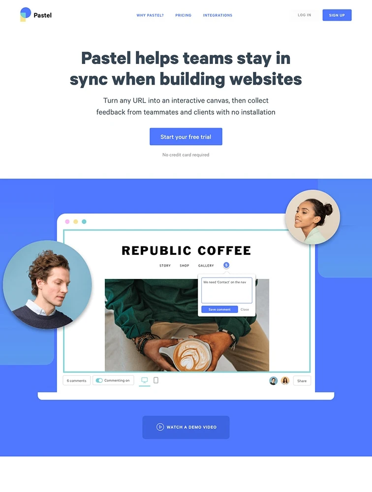Pastel For Teams website design - Lapa Ninja