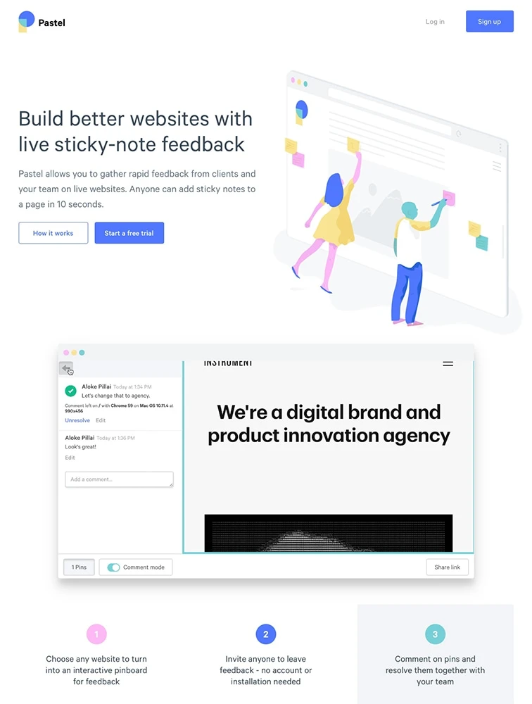 Pastel website design - Lapa Ninja