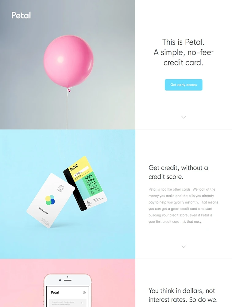 Petal website design - Lapa Ninja