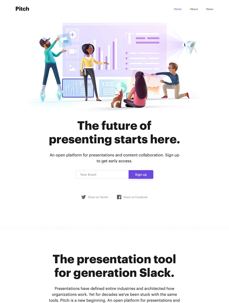 Pitch website design - Lapa Ninja