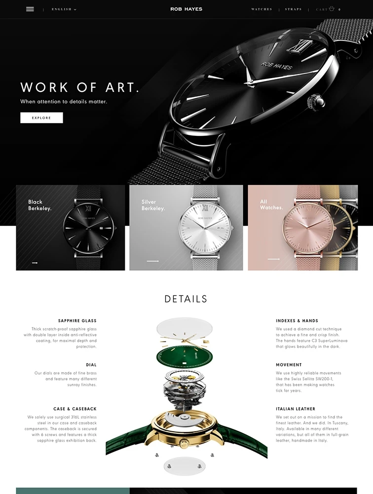 ROB HAYES website design - Lapa Ninja