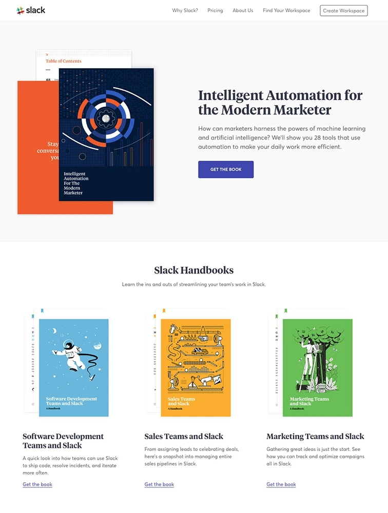 Slack Handbooks website design - Lapa Ninja