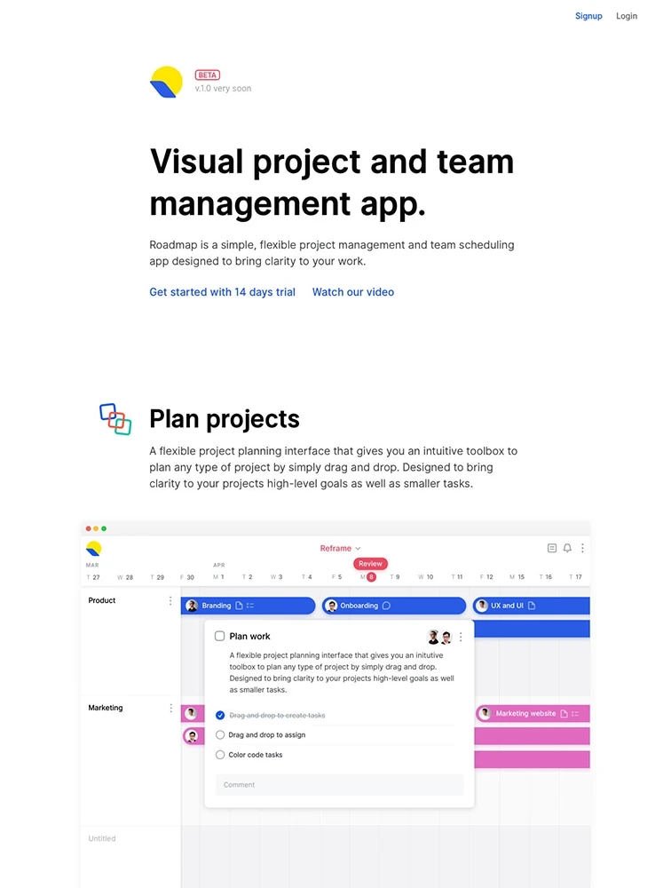 Roadmap website design - Lapa Ninja
