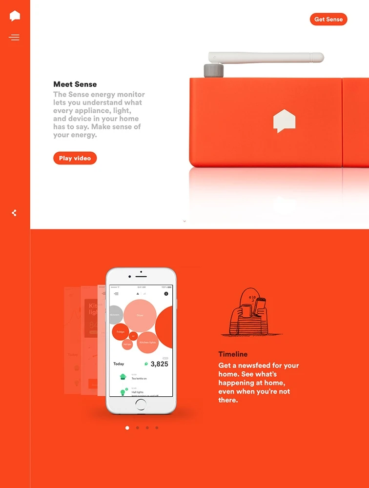 Sense website design - Lapa Ninja