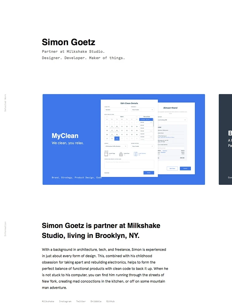 Simon Goetz website design - Lapa Ninja