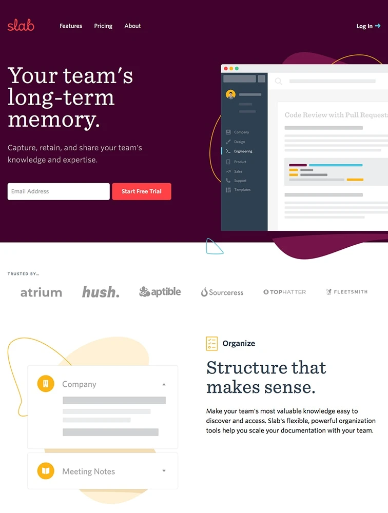 Slab website design - Lapa Ninja