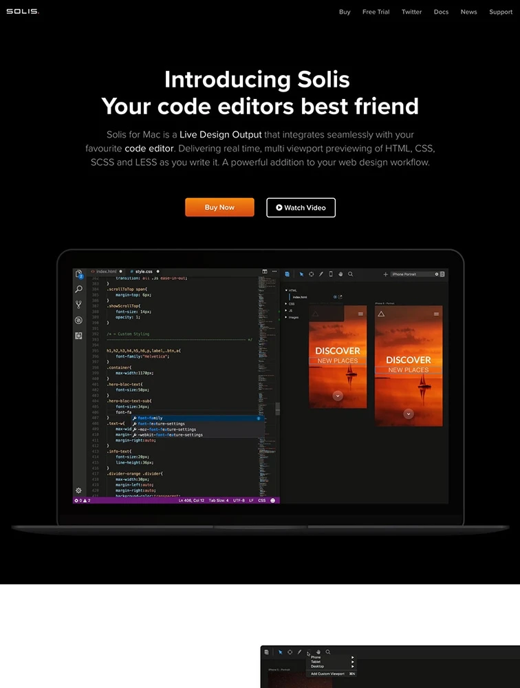 Solis website design - Lapa Ninja