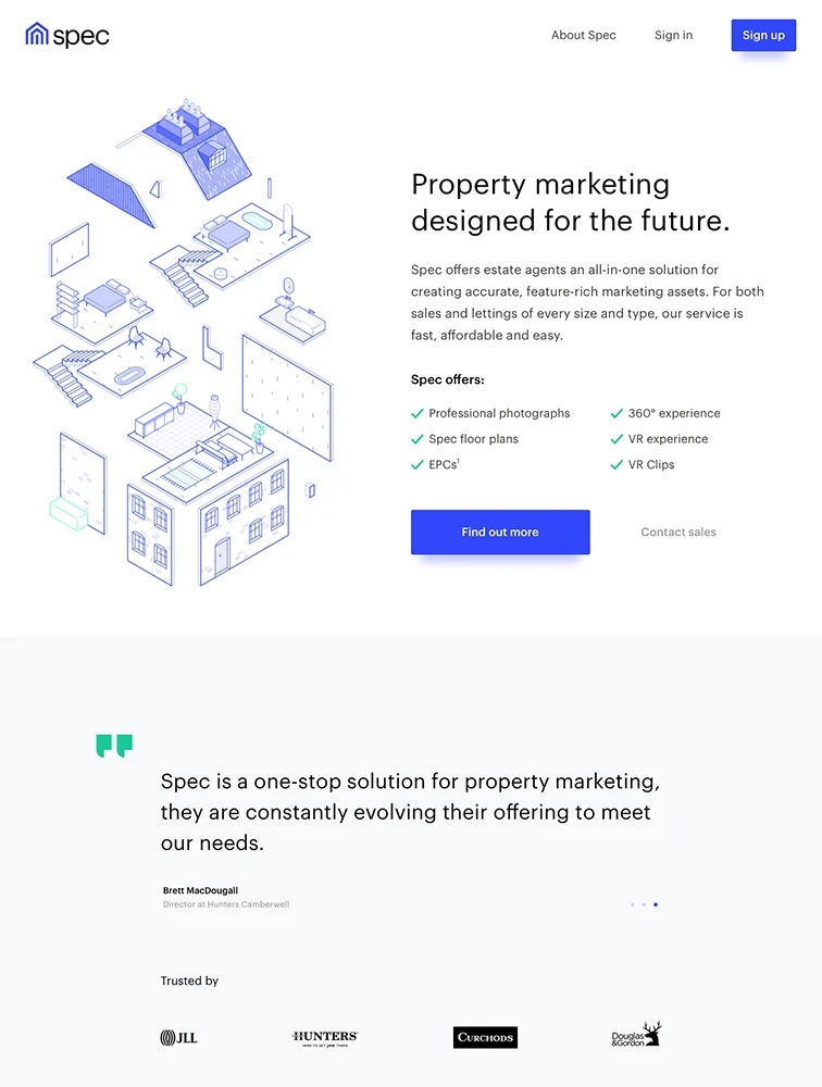 Spec website design - Lapa Ninja