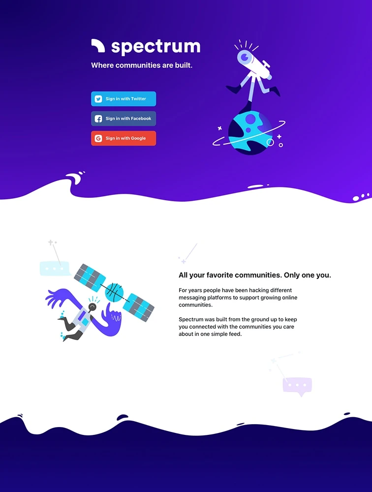 Spectrum website design - Lapa Ninja