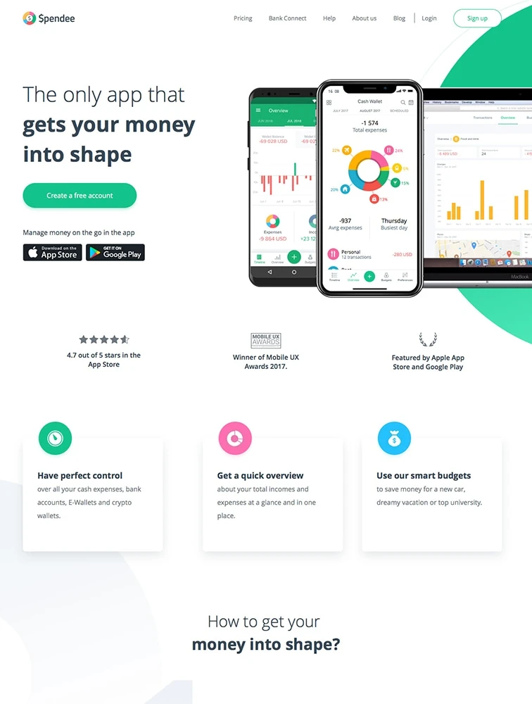 Spendee - Website Showcase | Lapa Ninja