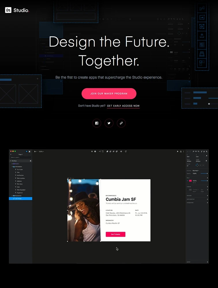 InVision Studio Platform website design - Lapa Ninja