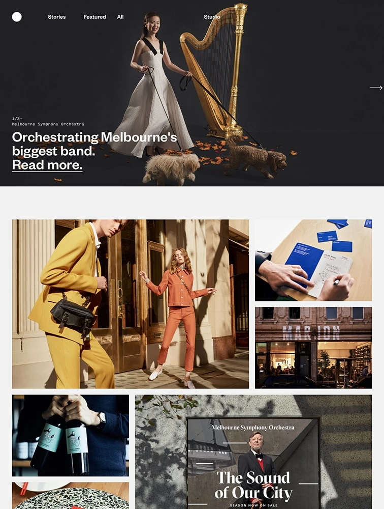 Studio Round website design - Lapa Ninja