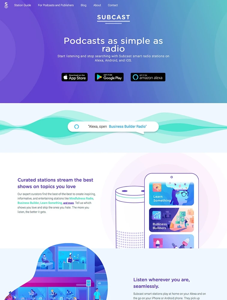 Subcast - Website Showcase | Lapa Ninja