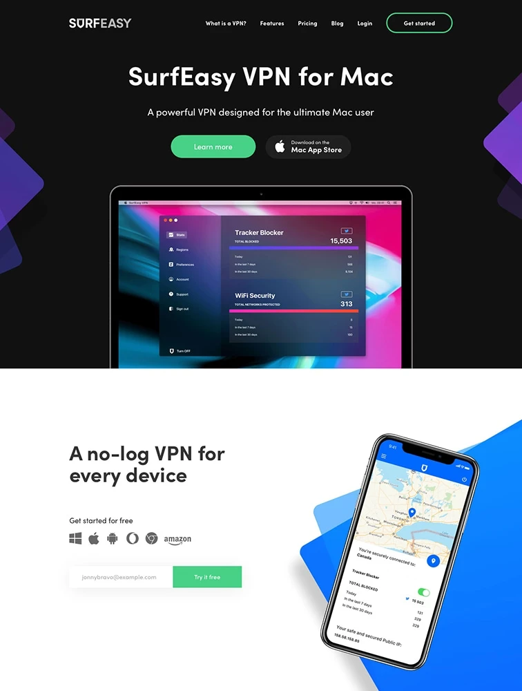 SurfEasy website design - Lapa Ninja