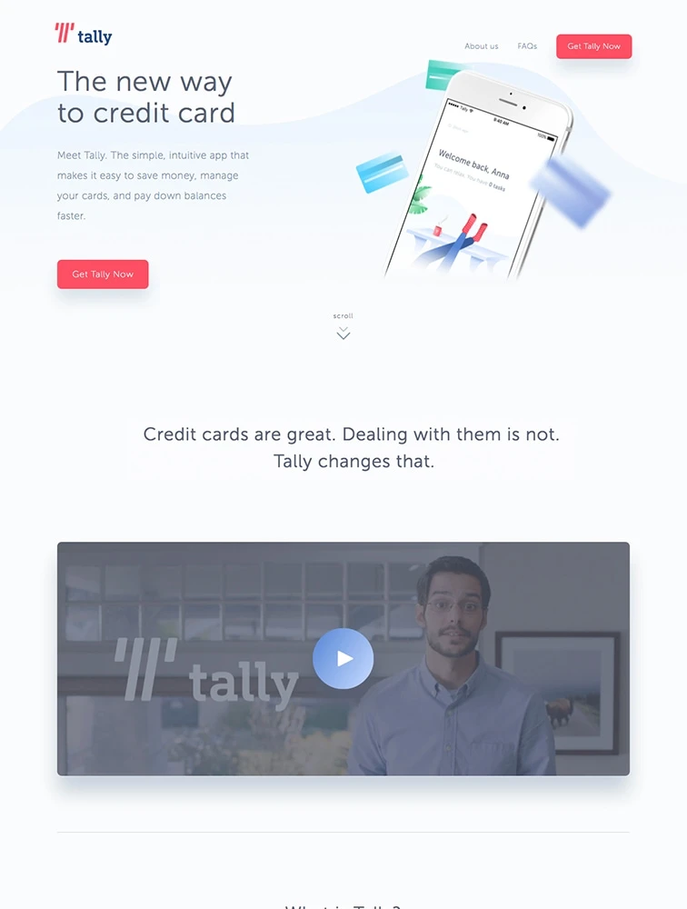 Tally - Website Showcase | Lapa Ninja