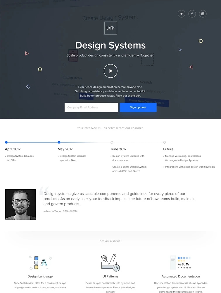 UXPin Design Systems website design - Lapa Ninja