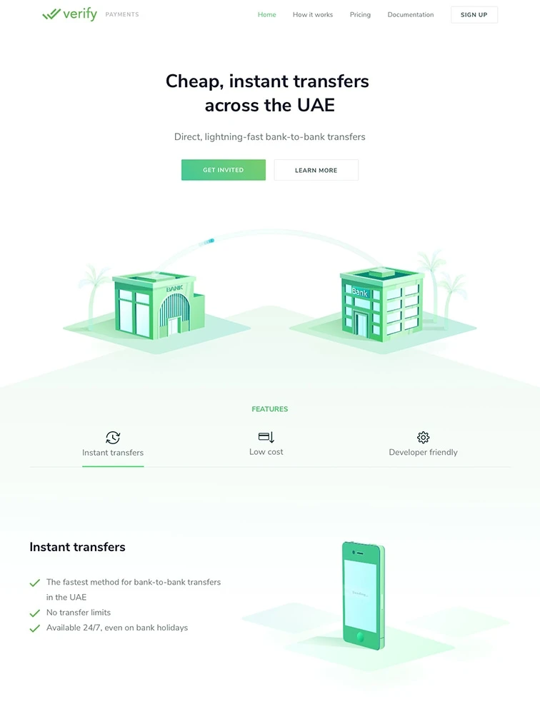 Verify Payments website design - Lapa Ninja