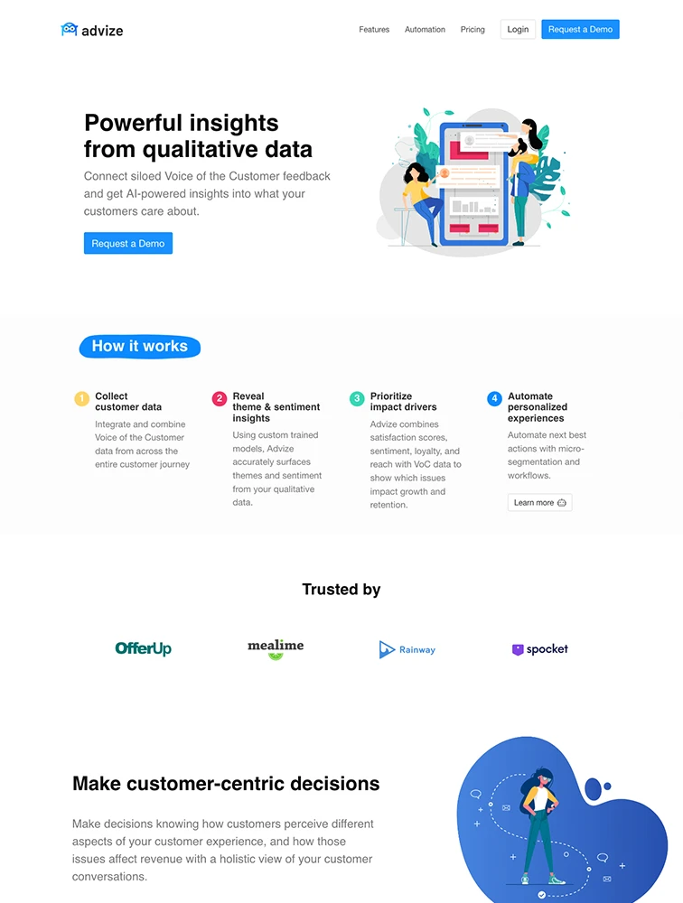 Advize.ai website design - Lapa Ninja