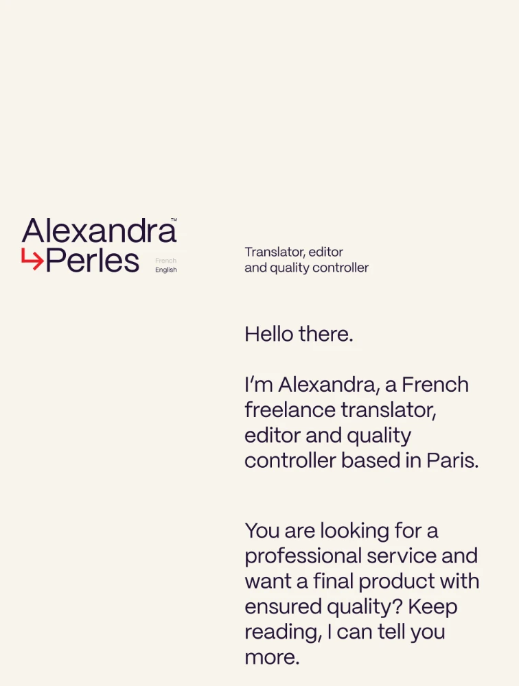 Alexandra Perles website design - Lapa Ninja